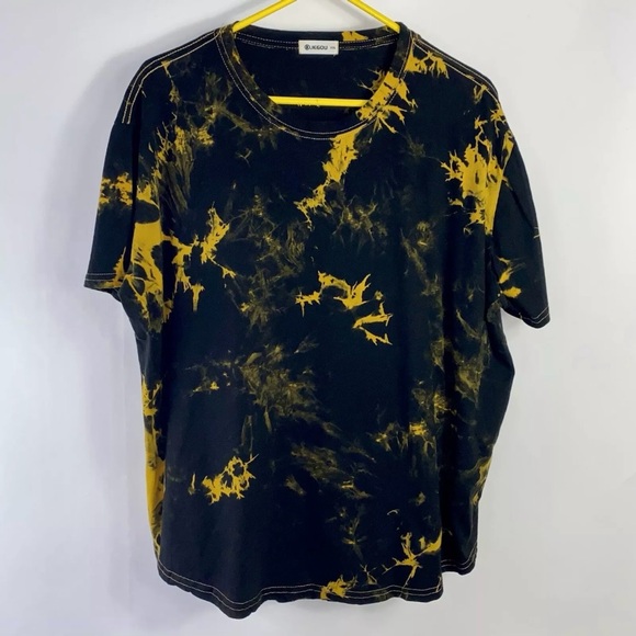 KLIEGOU | Shirts | Kliegou Mens Ss Tshirt Black Gold Tie Dye Hipster ...